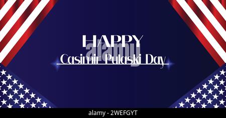 Happy Casimir pulaski Day text illustration design Stock Vector Image ...