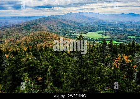 Beautiful Worcester Range of the Green Mountains in central Vermont ...