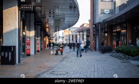 View of “Vicolungo The Style Outlets” shopping mall not far from Novara ...