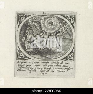 Angel with face like the sun and legs like columns of fire, 1585 print ...