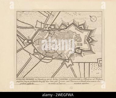 Fortress map of Sint -Winoksbergen, Anonymous, 1690 - 1744 print ...