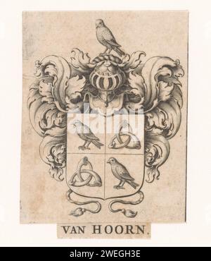 Coat of arms of Van Hoorn, Coat of arms with horns in triangular shape ...