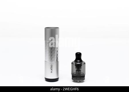 Ukraine, Odesa - January, 4 2024: Opened vaping device, vape Aspire ...