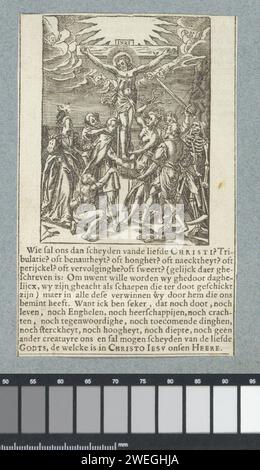 Woodcut of Jesus Christ Crucified on the Tree of Life with Angels from ...