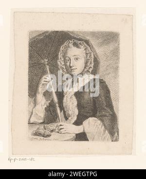 Woman with Parasol, Portrait of Charlotte Dorothea, born Copcovius ...