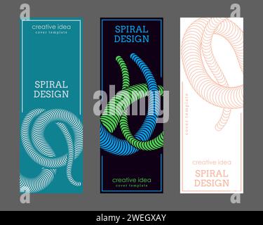 Spiral design. The template of the new trend covers, banners, posters ...