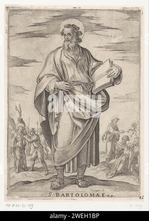 Saint Bartolomeüs, Antonio Tempesta, 1565 - 1630 print The holy ...