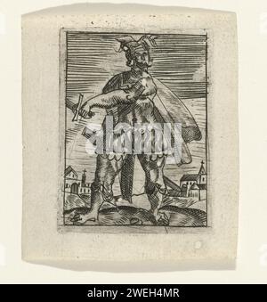 Mucius Anonymous, after Hendrick Goltzius, 1586 - 1596 print The hero Gaius Mucius Scaevola, a ...
