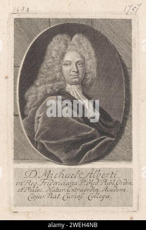 Portrait of Michael Alberti. Portrait of Michael Alberti in an oval ...