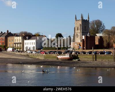 Old Isleworth and All Saints Church on the River Thames, Twickenham ...