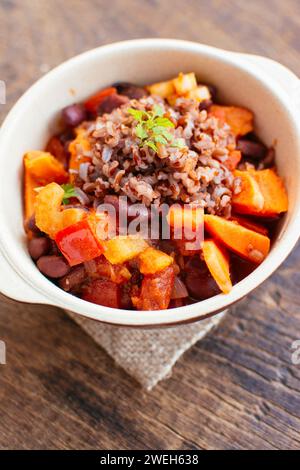 Sweet Potato Gumbo with Red Rice Stock Photo - Alamy