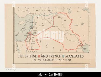 Map of the British and French Mandates in Syria-Palestine and Iraq, The ...