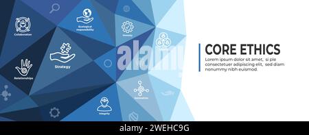 Core Ethics Web Header Banner - Dedication Integrity and Mission Core ...