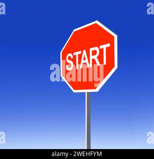 Street Sign Business START Stock Photo - Alamy