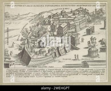 Capitol te Rome, Giacomo Lauro, 1612 - 1628 print View of the Capitool ...