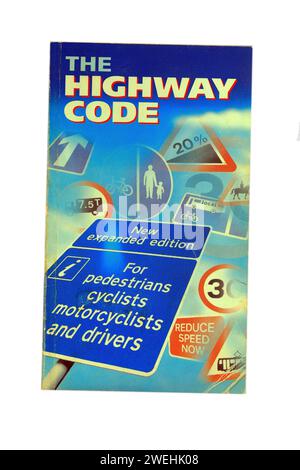 The Highway Code book cover. Studio set up on light / white background ...