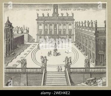 Capitol te Rome, Giacomo Lauro, 1612 - 1628 print View of the Capitool ...
