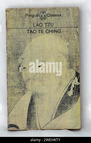 Lao Tzu - Toa Te Ching book cover. Studio set up on light / white ...