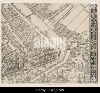 Map of Amsterdam, 1544, Cornelis Anthonisz., 1545 - 1553 print Map of ...