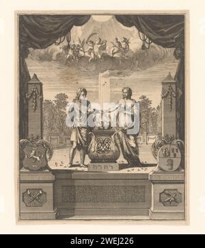 Composition with paper hearts and clouds on blue background. Valentines ...