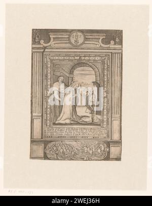 Maria and Joseph in worship for the Christkind, Pierre Landry, after ...