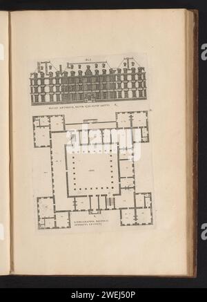 Facade and map, Jacques Androuet, 1559 Facade and map. View and map of ...