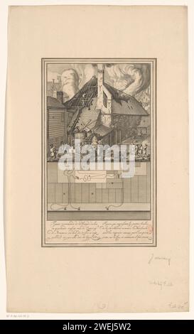 The blunt fire in the Zeepziederij de Bruinvis, 1682, 1690 - 1735 print ...