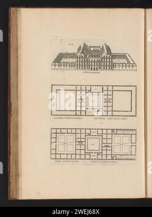 Map, Jacques Androuet, 1559 Map. View and map of architecture. Numbered ...