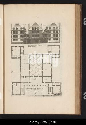 Facade and map, Jacques Androuet, 1559 Facade and map. View and map of ...