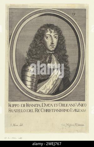 Portrait Of King Louis XIV & His Brother Duc D'Orleans A young King Louis XIV with his brother ...