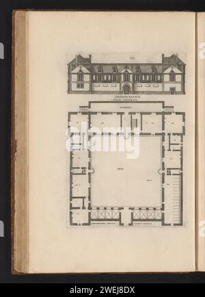 Facade and map, Jacques Androuet, 1559 Facade and map. View and map of ...