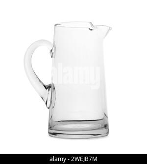 One empty glass jug isolated on white Stock Photo - Alamy