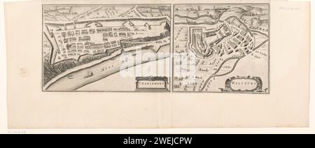 View of Dinant and map of Walcourt and the Fort Charlemont, Anonymous ...