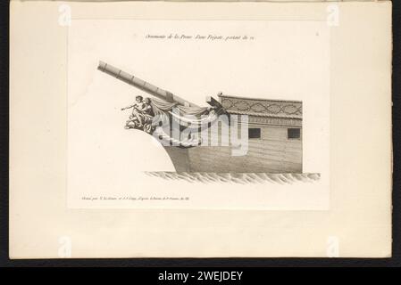 Voesteven and figurehead of a frigate, Joseph Coiny, After Pierre ...