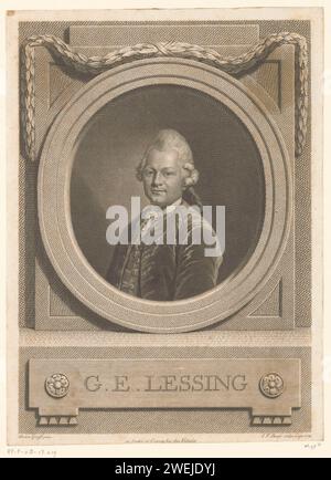 PortraT van Gotthold Ephraim Lessing, Johann David Schleuen (I), 1721 ...