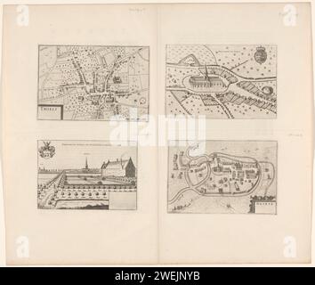 View of Ruiselede, Deinze and Meulebeke and a map of Tielt, Anonymous ...