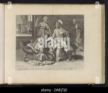 Ambrosius Francken Christ in the house of Maria and Martha. Copper ...