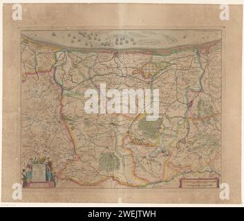Map of the Western part of Flanders, Anonymous, Henricus Hondius, 1633 ...