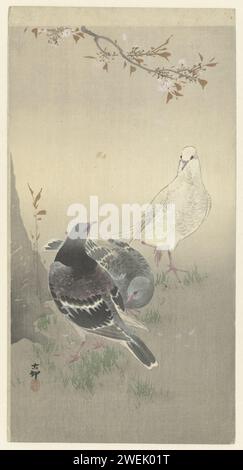 Ohara Koson – Three Domestic Pigeons (Drie tamme duiven), c. 1925-1936 ...