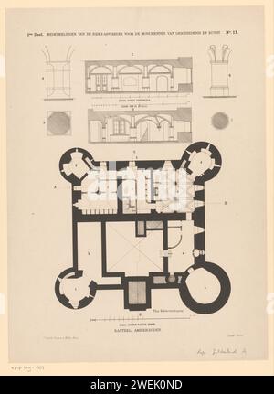 Map and intersected by Ammersoyen Castle, Wegner & Mottu, 1932 ...