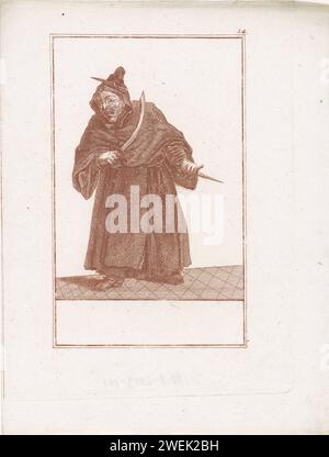 . A standing monk with Kromzwaard in the right and a dagger in the left ...