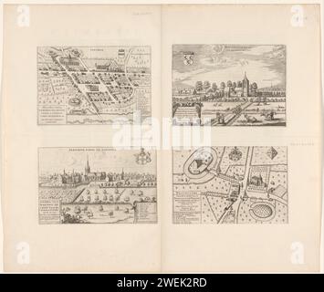 View of Heule and Dadizele and a map of Izegem and Westouter, Anonymous ...