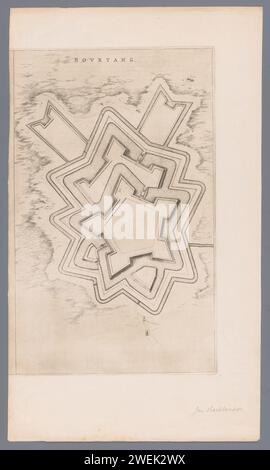 Fortress maps of Oudeschans and Bourtange, Anonymous, 1652 print On the ...