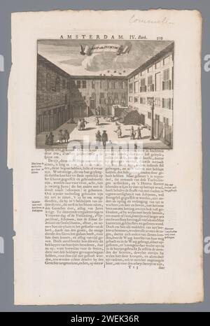 View of the courtyard of the Rasphuis in Amsterdam, Anonymous, 1665 - c ...