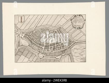 Map of Brielle, Anonymous, 1632 print paper etching / letterpress ...