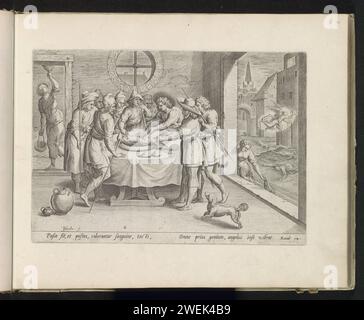 Passover party and the tenth plague of Egypt, 1646 print In the ...
