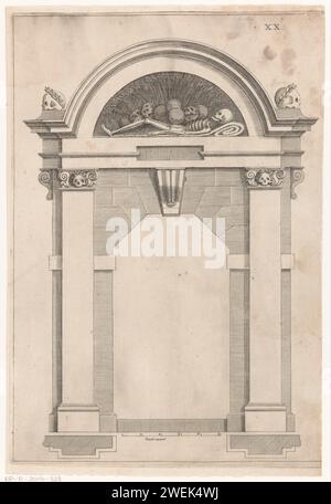 Gate as a cemetery near the Westerkerk, Anonymous, 1631 print Front ...