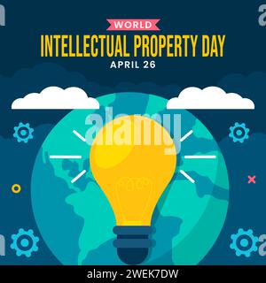 Intellectual Property Day Social Media Post Cartoon Hand Drawn ...