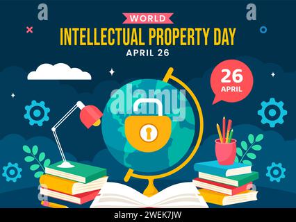 Intellectual Property Day Social Media Post Cartoon Hand Drawn ...
