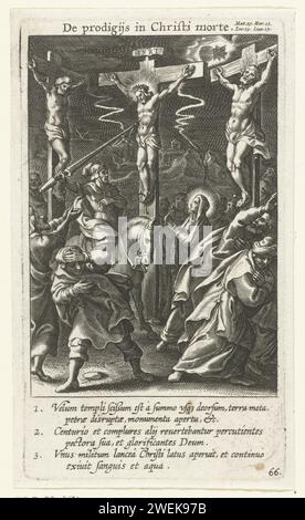 Christ on the cross with longinus that puts him in his side, anonymous ...
